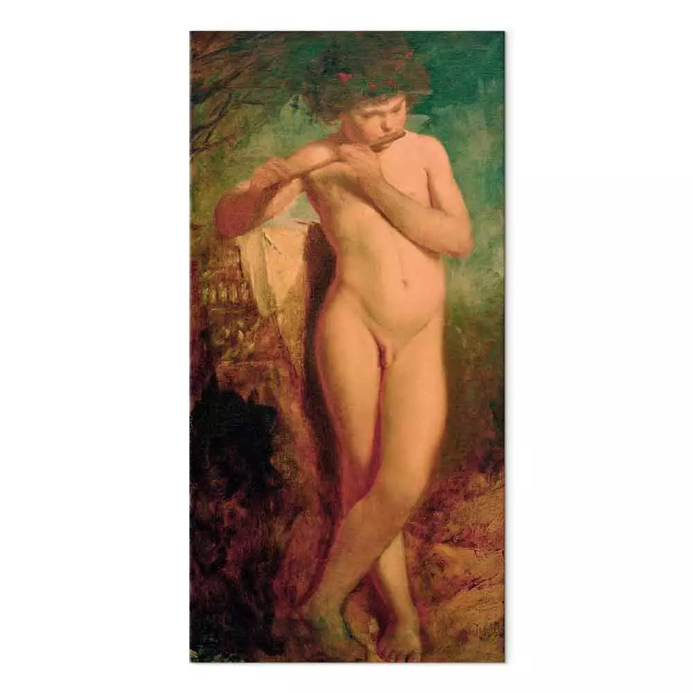 Tableau Naked Boy Playing The Flute Bimago Fr