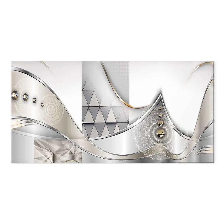 Tableau géant Profondeur cristalline II - abstraction géométrique sur ...