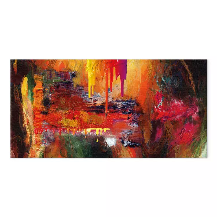 Tableau XXL Enfer II - abstraction avec traînées de peinture et ...