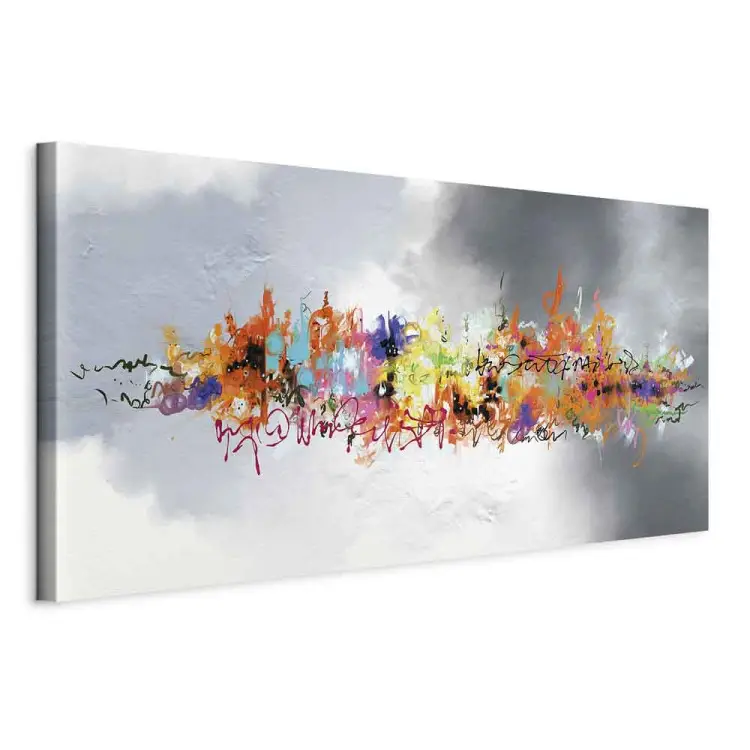 Toile déco Symphonie des couleurs large - Abstraction colorée moderne ...