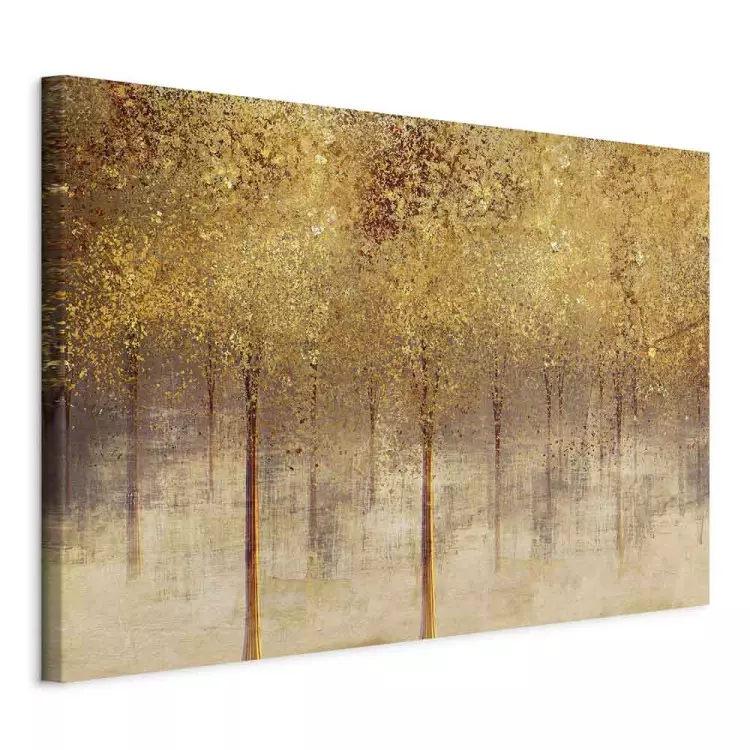 Cadre moderne Allée dorée large - Arbres d'automne en abstraction ...