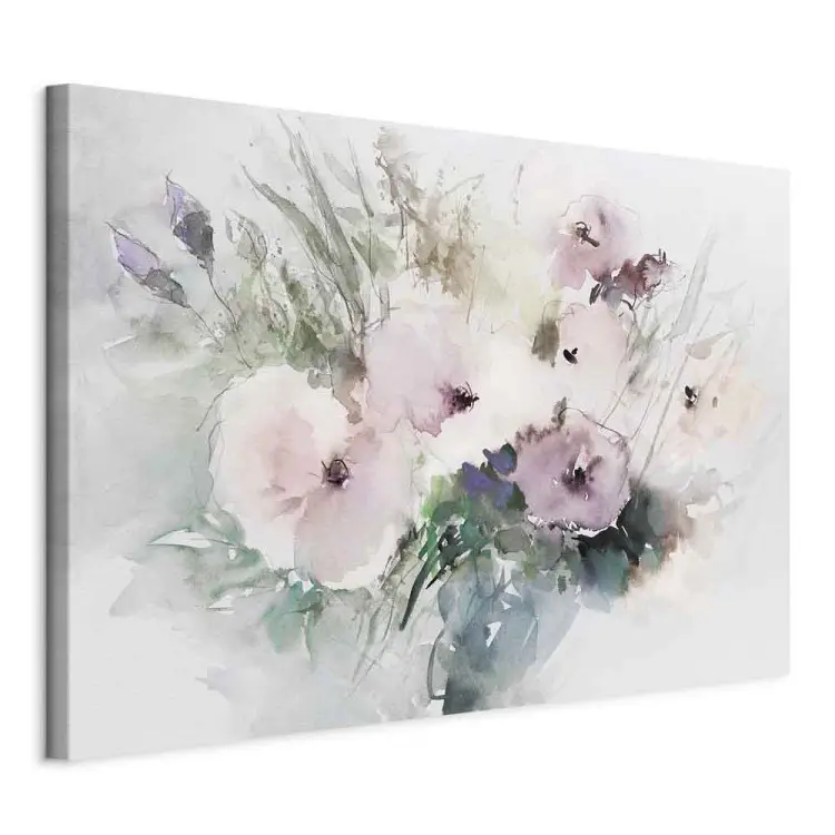 Tableau déco Bouquet de fleurs - composition florale peinte à l ...