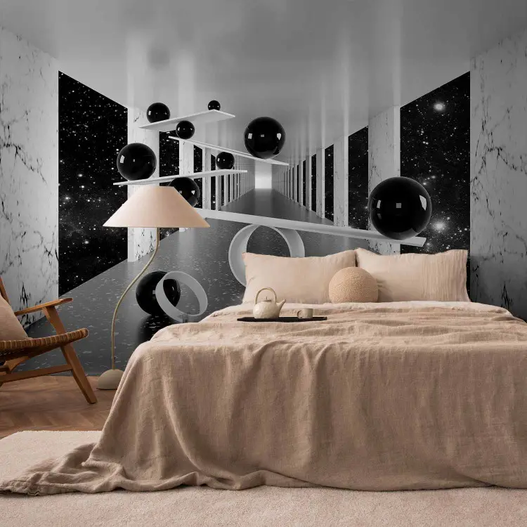Papier peint déco Équilibre de l’univers - abstraction avec couloir et ...