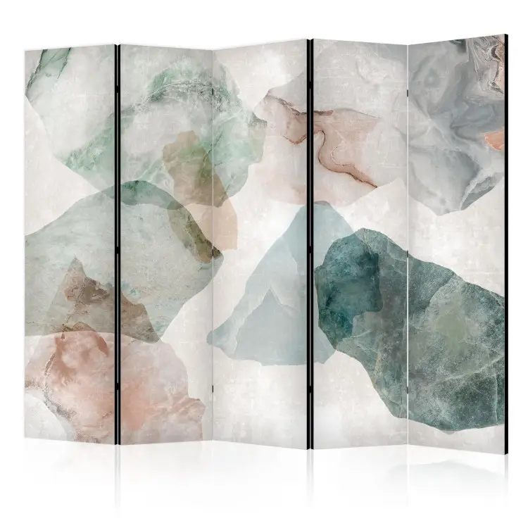 Paravent design Terrazzo printanier II - Abstraction de formes aux ...