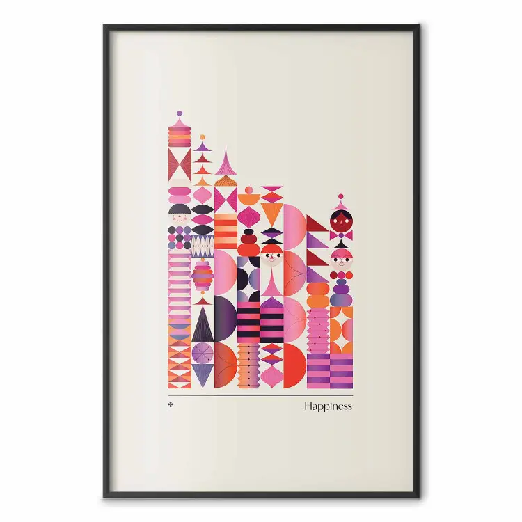 Affiche déco Harmonie colorée - composition joyeuse de figures ...