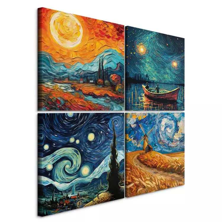 Tableau design Couleurs puissantes de l’impressionnisme - paysages ...