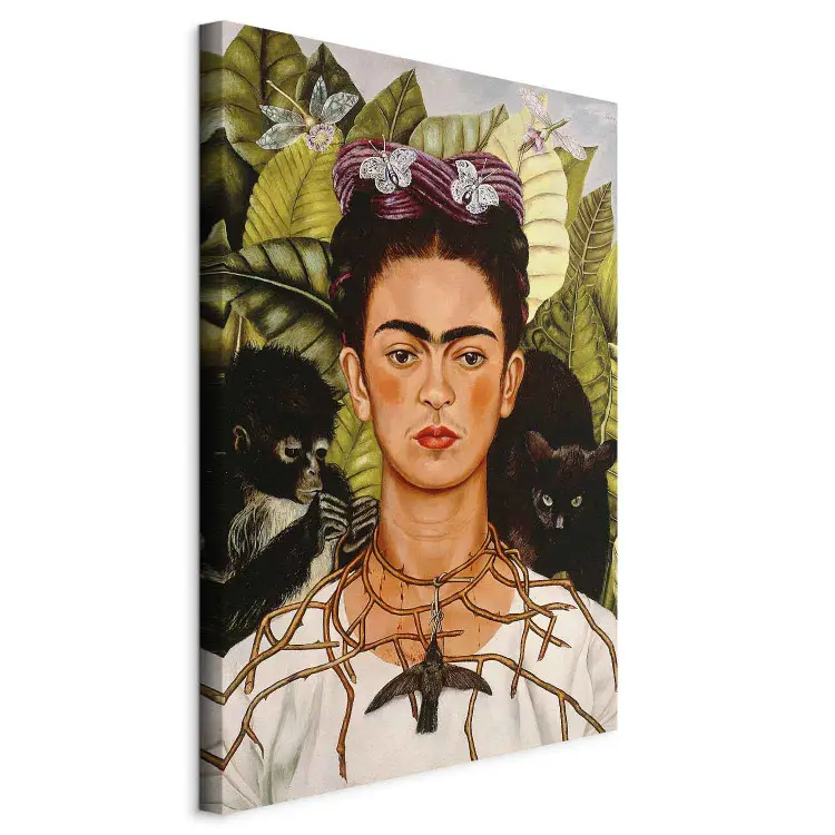 Tableau sur toile Frida Kahlo - Autoportrait avec collier d’épines et ...