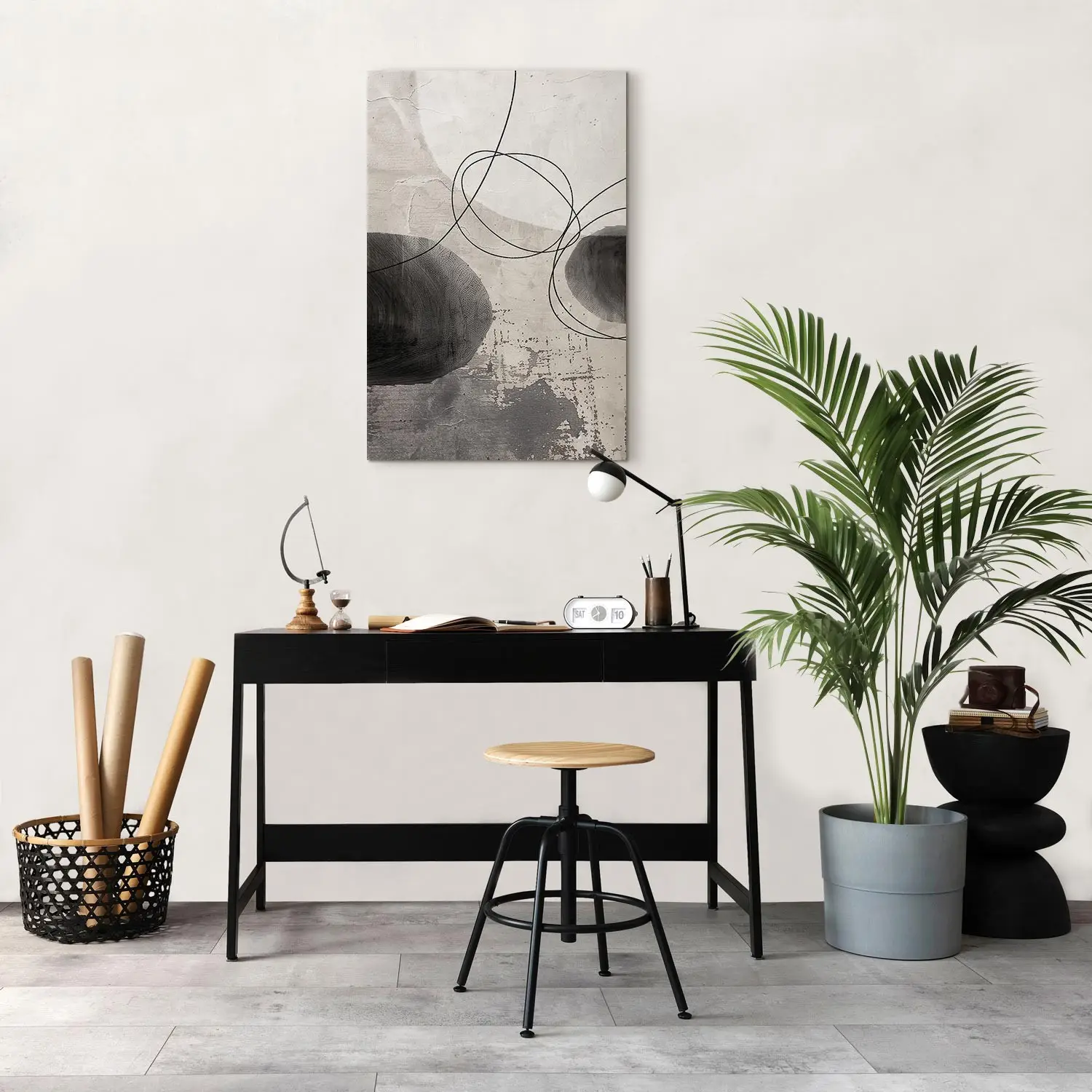 Ligne Tourbillonnante Noire