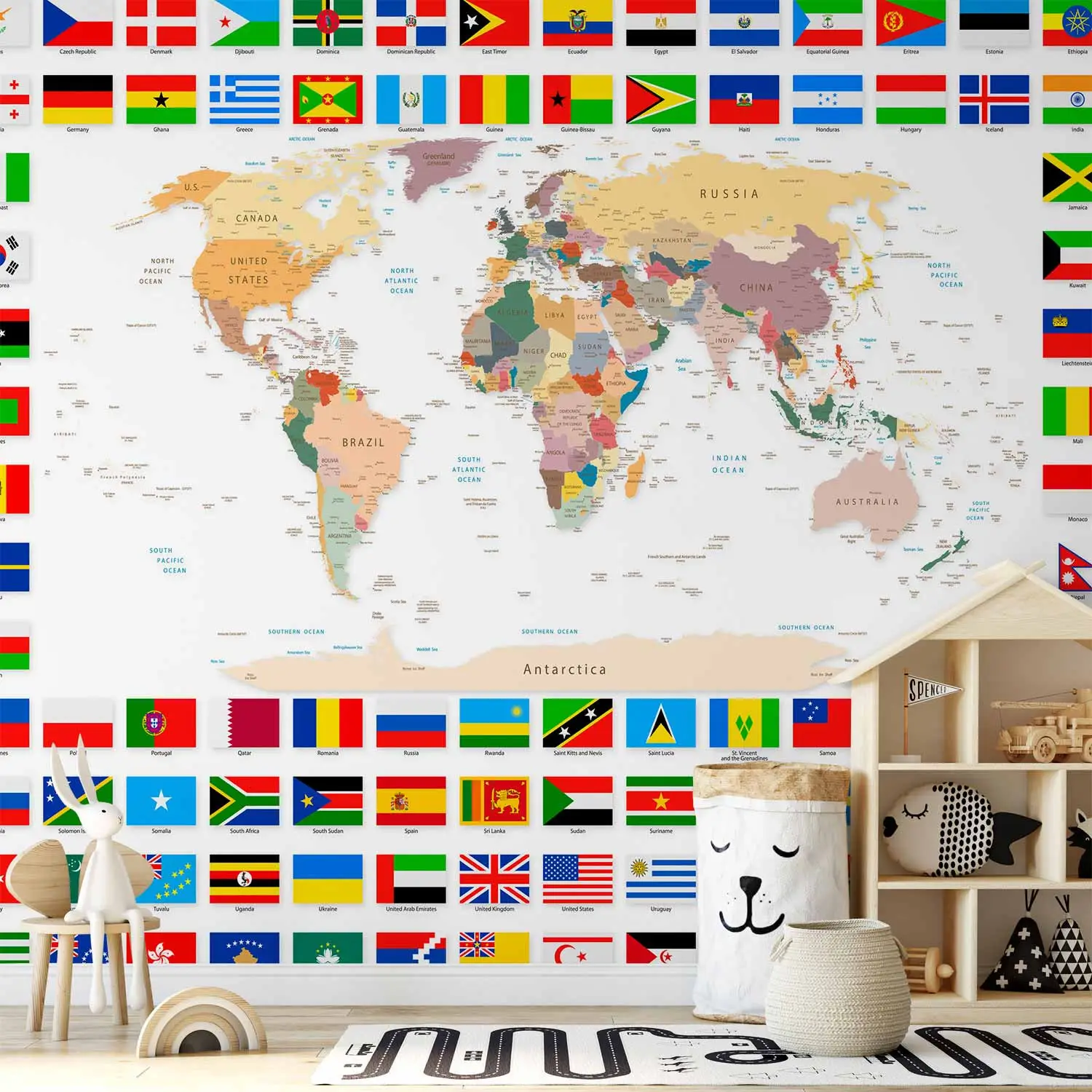 Carte Des Drapeaux Du Monde Carte éducative Pays Et Drapeaux