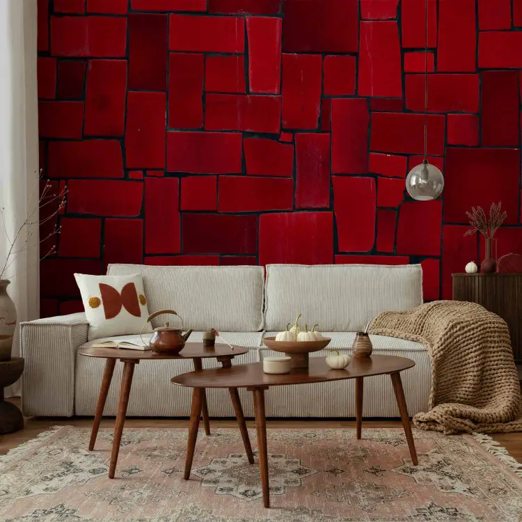 Papier peint tendance Imaginaire anguleux - une mosaïque avec des ...